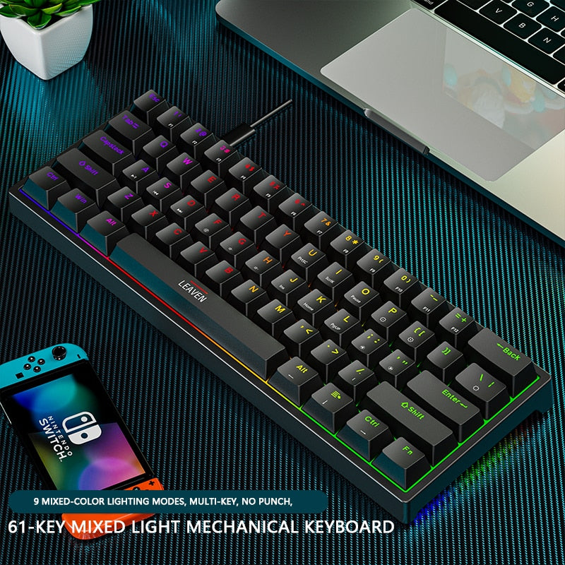 61-Key Gaming Keyboard | With RGB Backlighting – encalife